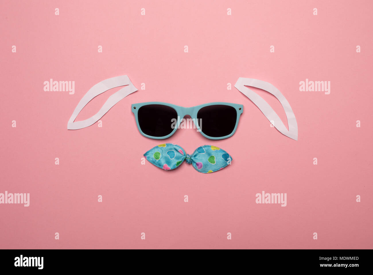 Abstract rabbit on the pink background Stock Photo - Alamy