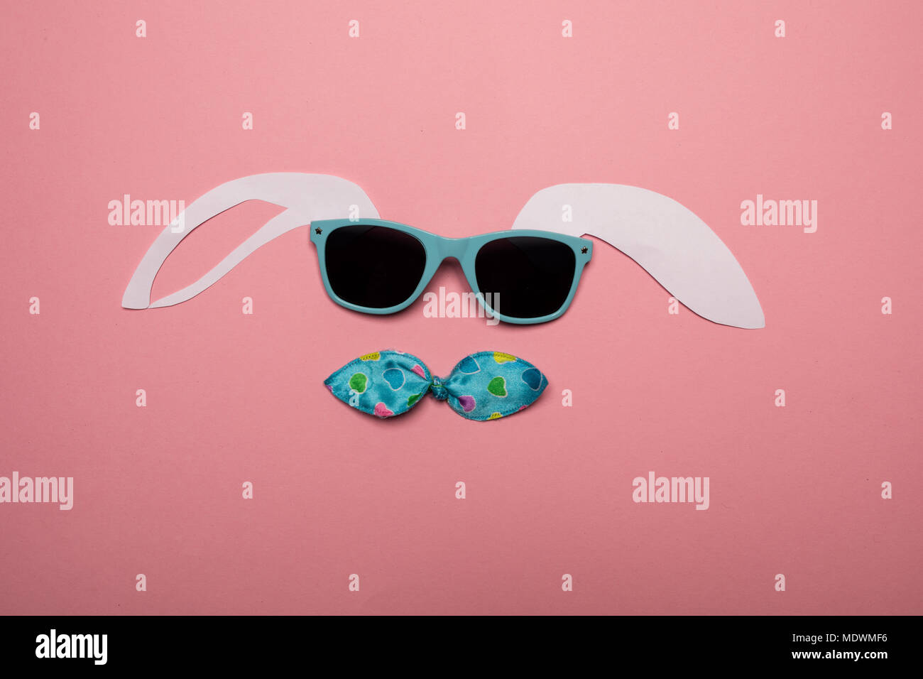 Abstract rabbit on the pink background Stock Photo - Alamy