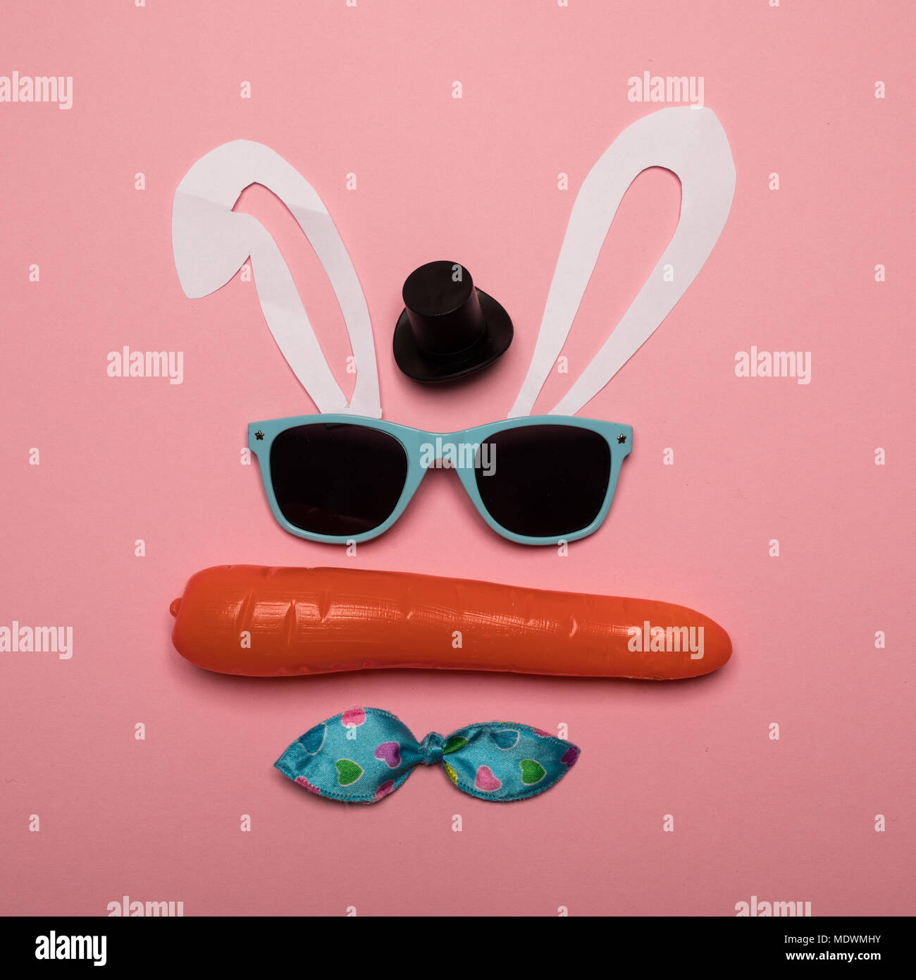 Abstract rabbit on the pink background Stock Photo - Alamy