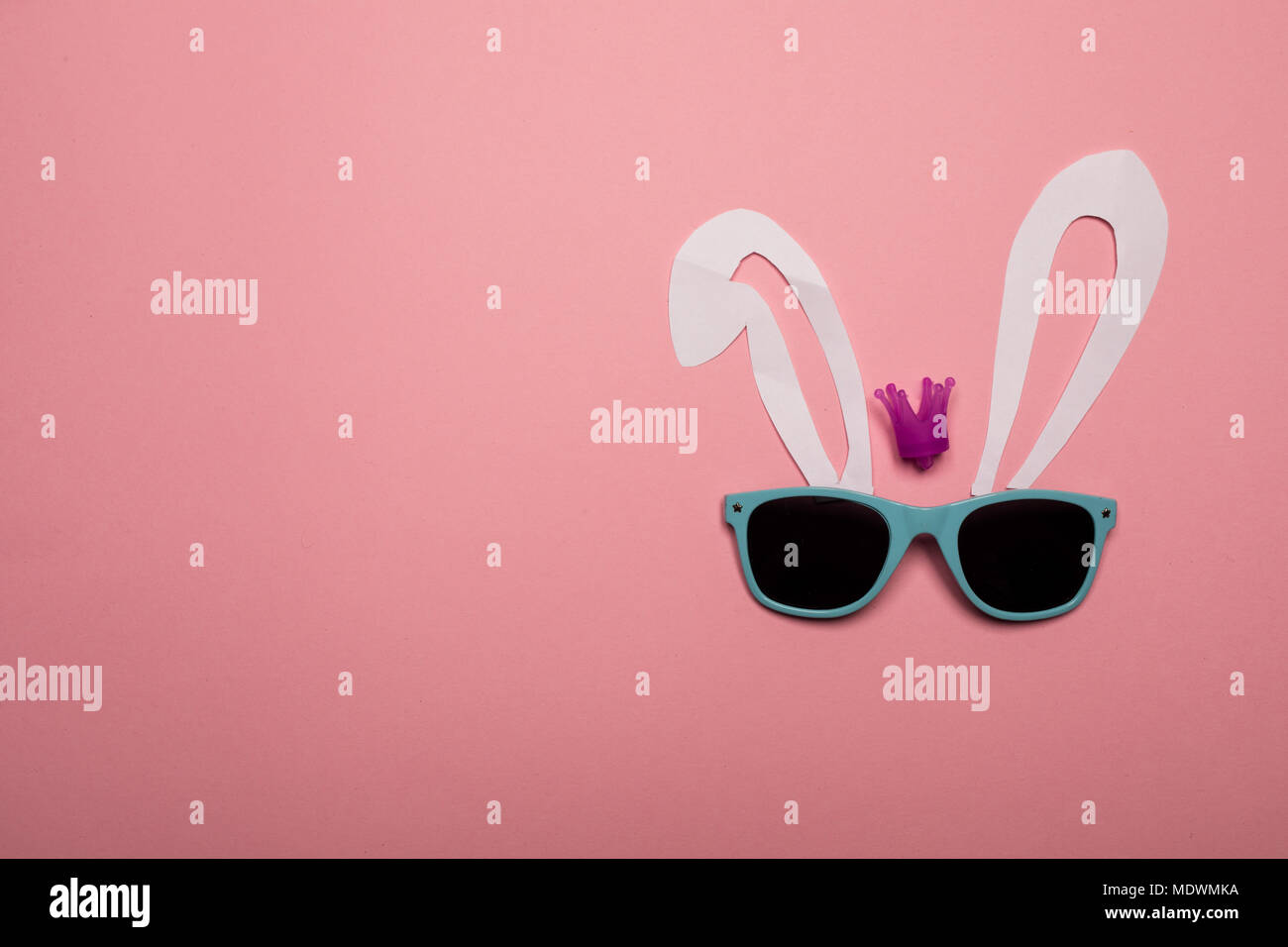 Abstract rabbit on the pink background Stock Photo - Alamy