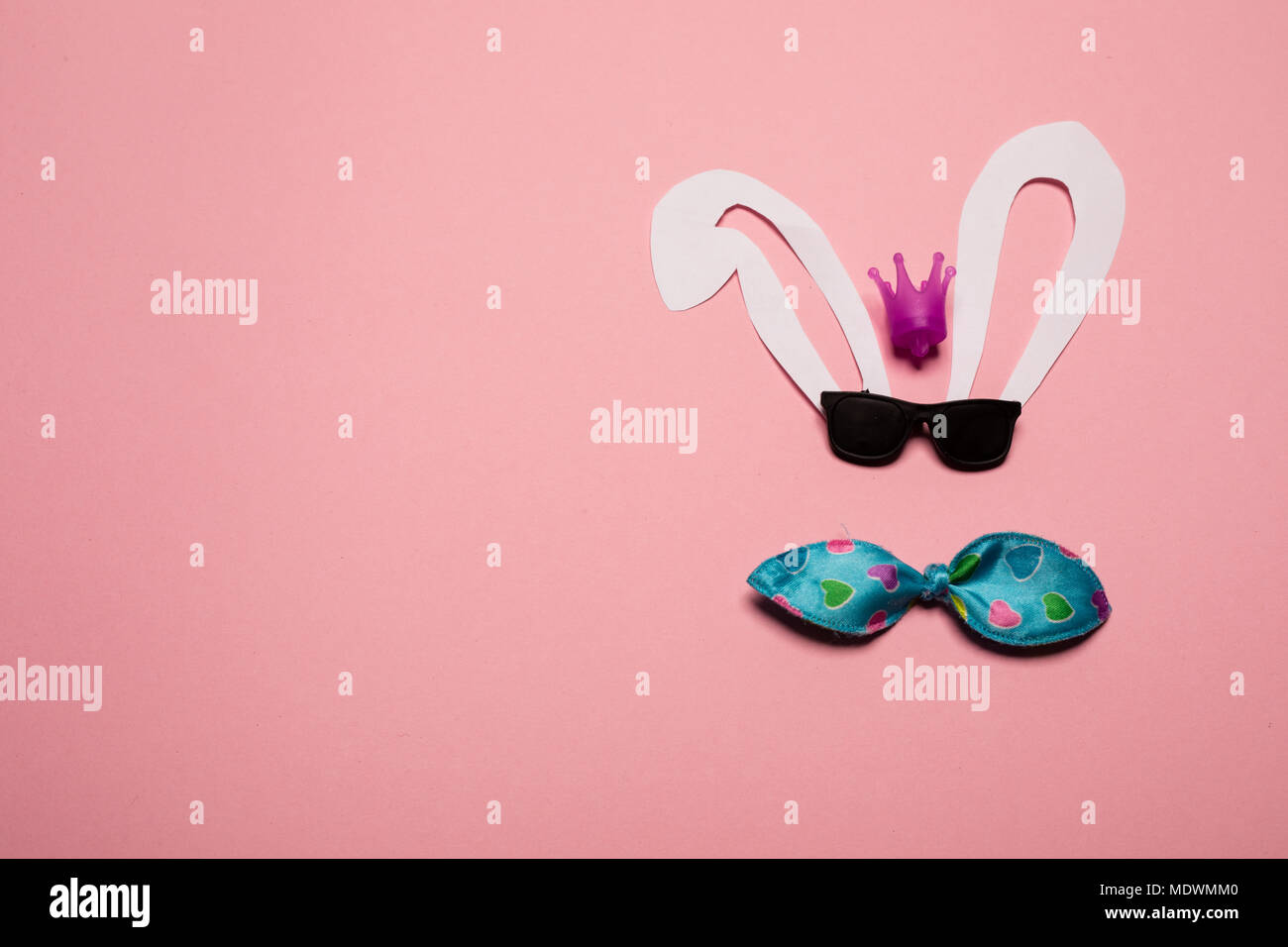 Abstract rabbit on the pink background Stock Photo - Alamy