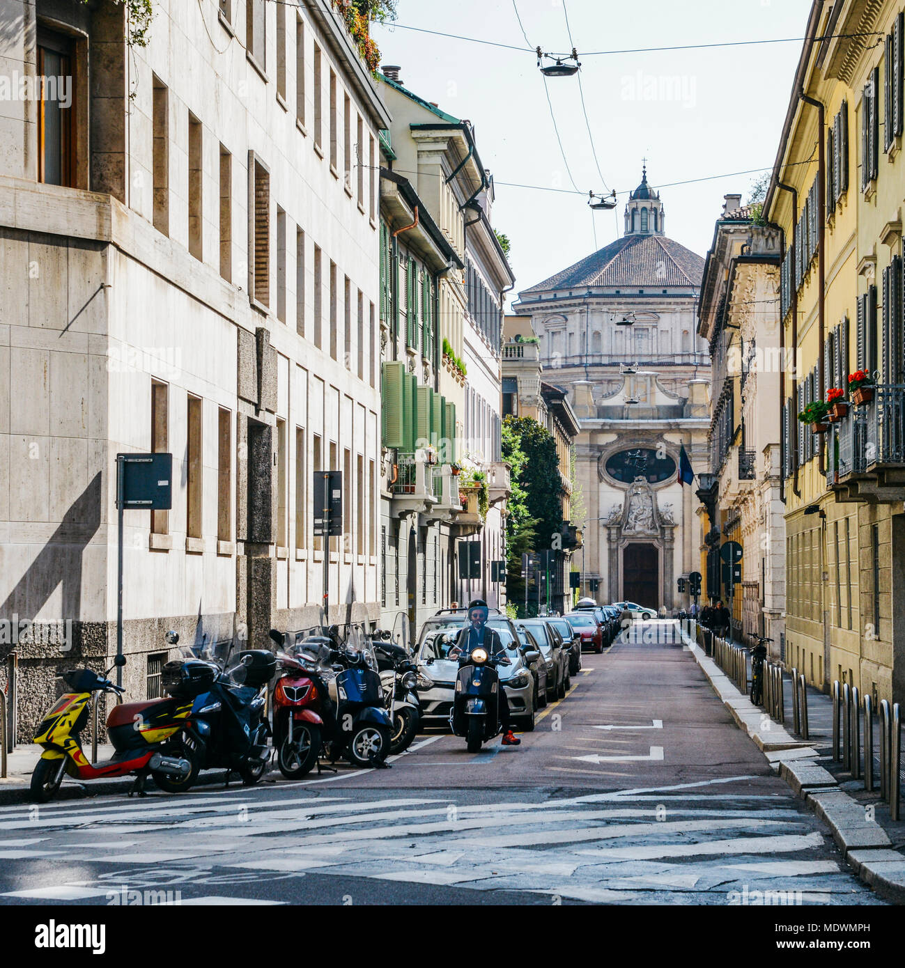 Milan, Italy - April 17, 2018: The Milan Conservatory is a college of ...