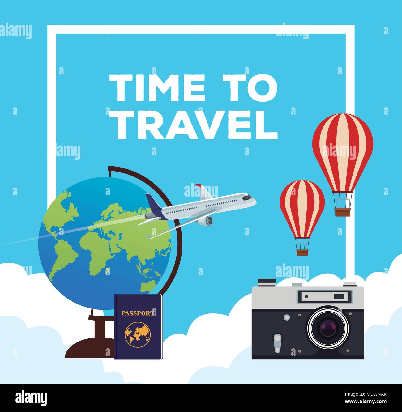 Time to travel Stock Vector Image & Art - Alamy