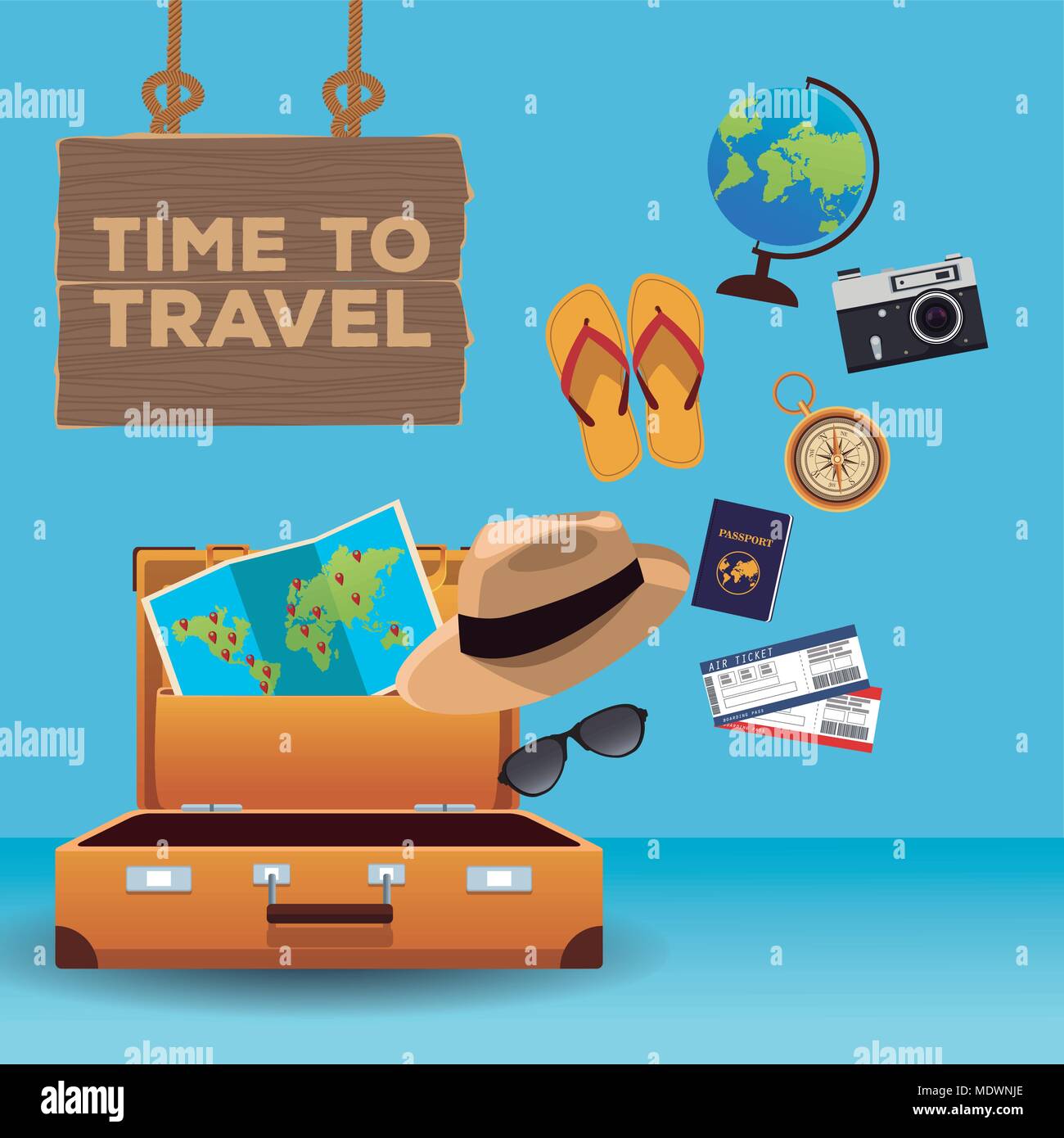 Time to travel Stock Vector Image & Art - Alamy
