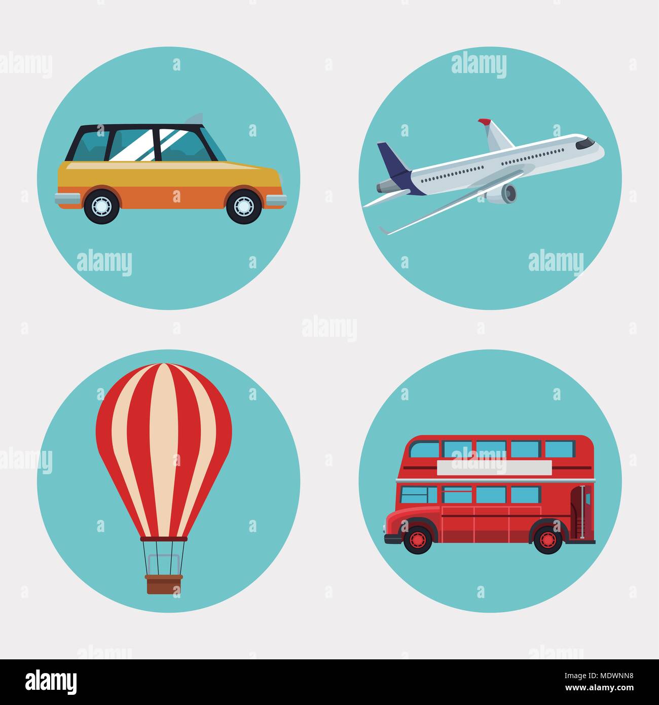 Set of travel elements Stock Vector Image & Art - Alamy