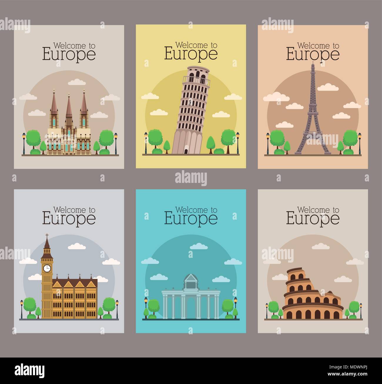 Welcome to europe Stock Vector Image & Art - Alamy
