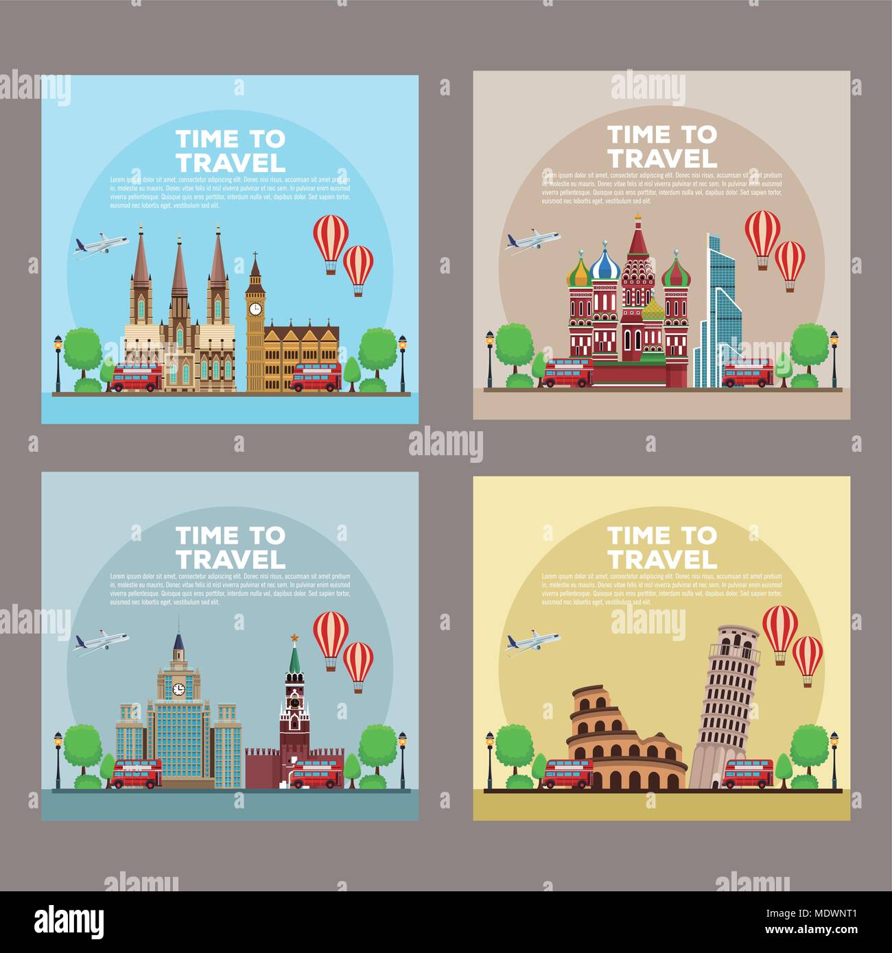 Set of time to travel infographic Stock Vector Image & Art - Alamy