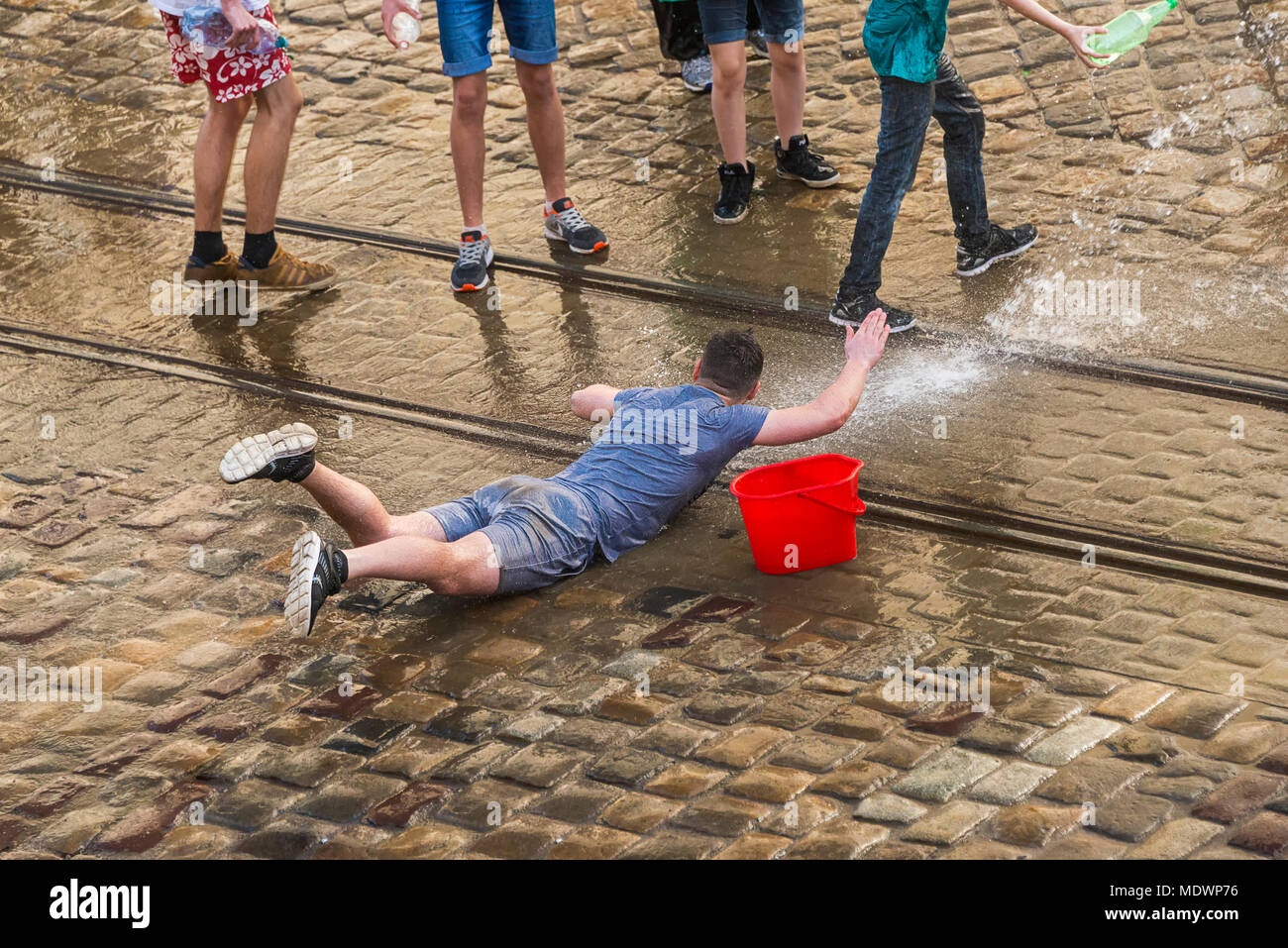 Lviv , Ukraine - April 09 2018: Сelebrations Clean Monday (or Wet ...