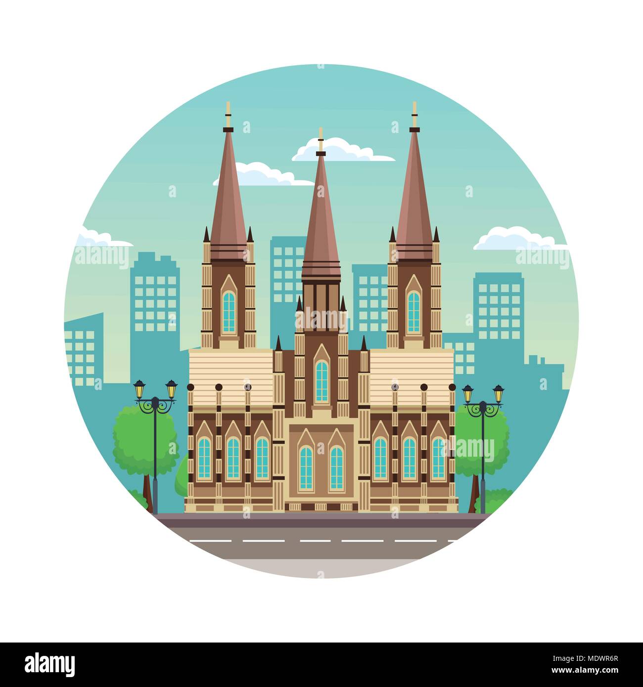 The sacred family europe monument Stock Vector Image & Art - Alamy