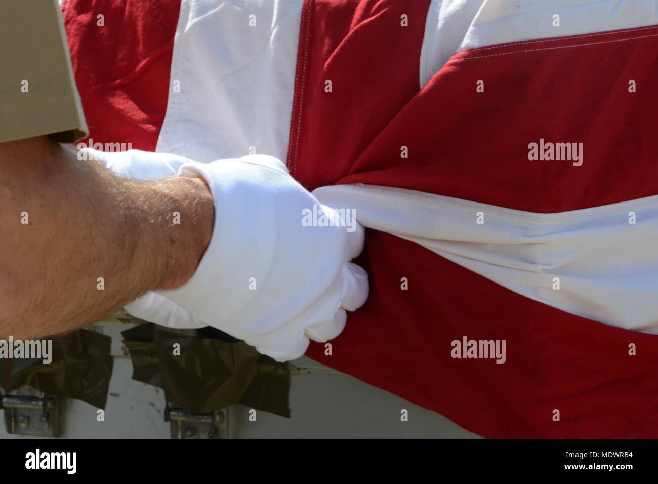 Defense POW/MIA Accounting Agency (DPAA) personnel secure the American ...