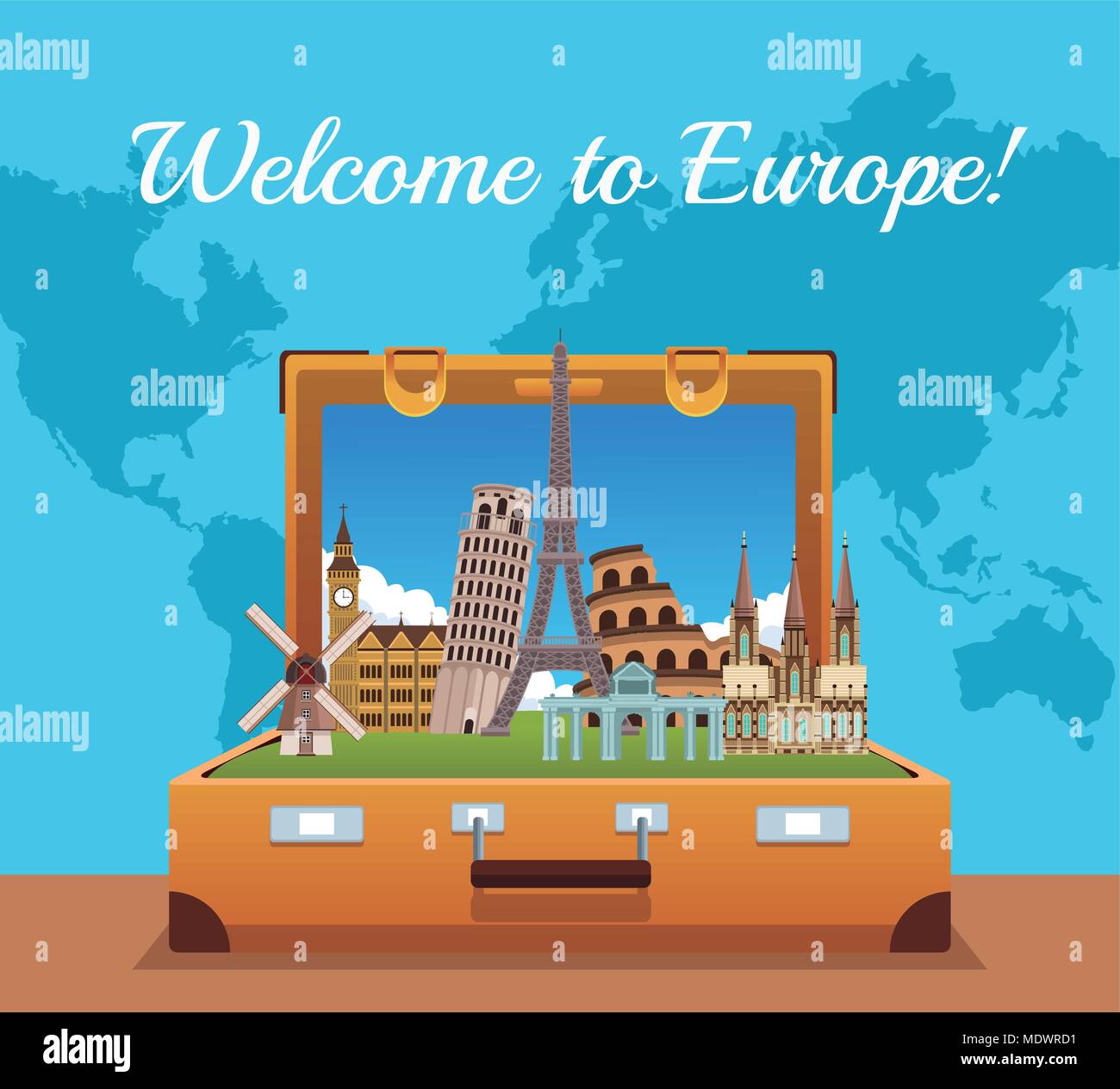 Welcome to europe Stock Vector Image & Art - Alamy