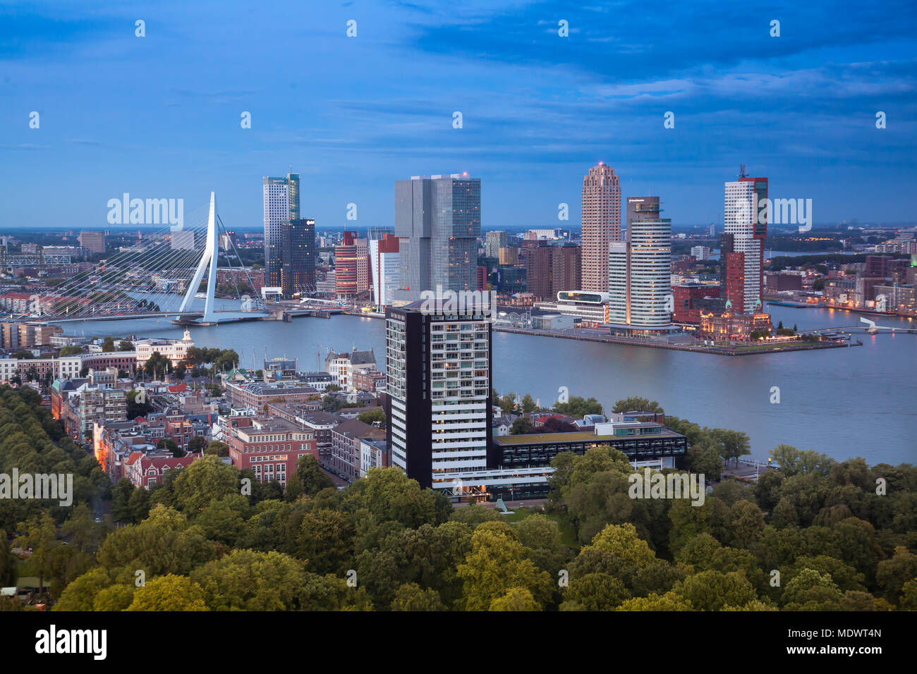 Rotterdam skyline aerial hi-res stock photography and images - Alamy