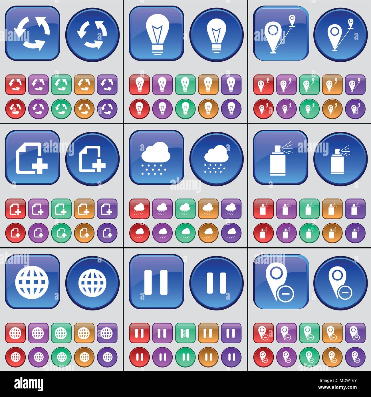 Recycling, Light bulb, Route, File, Cloud, Spray, Globe, Pause ...