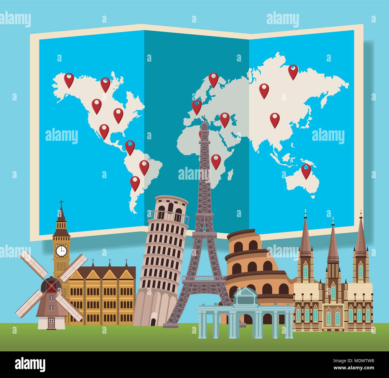 Europe travel concept Stock Vector Image & Art - Alamy