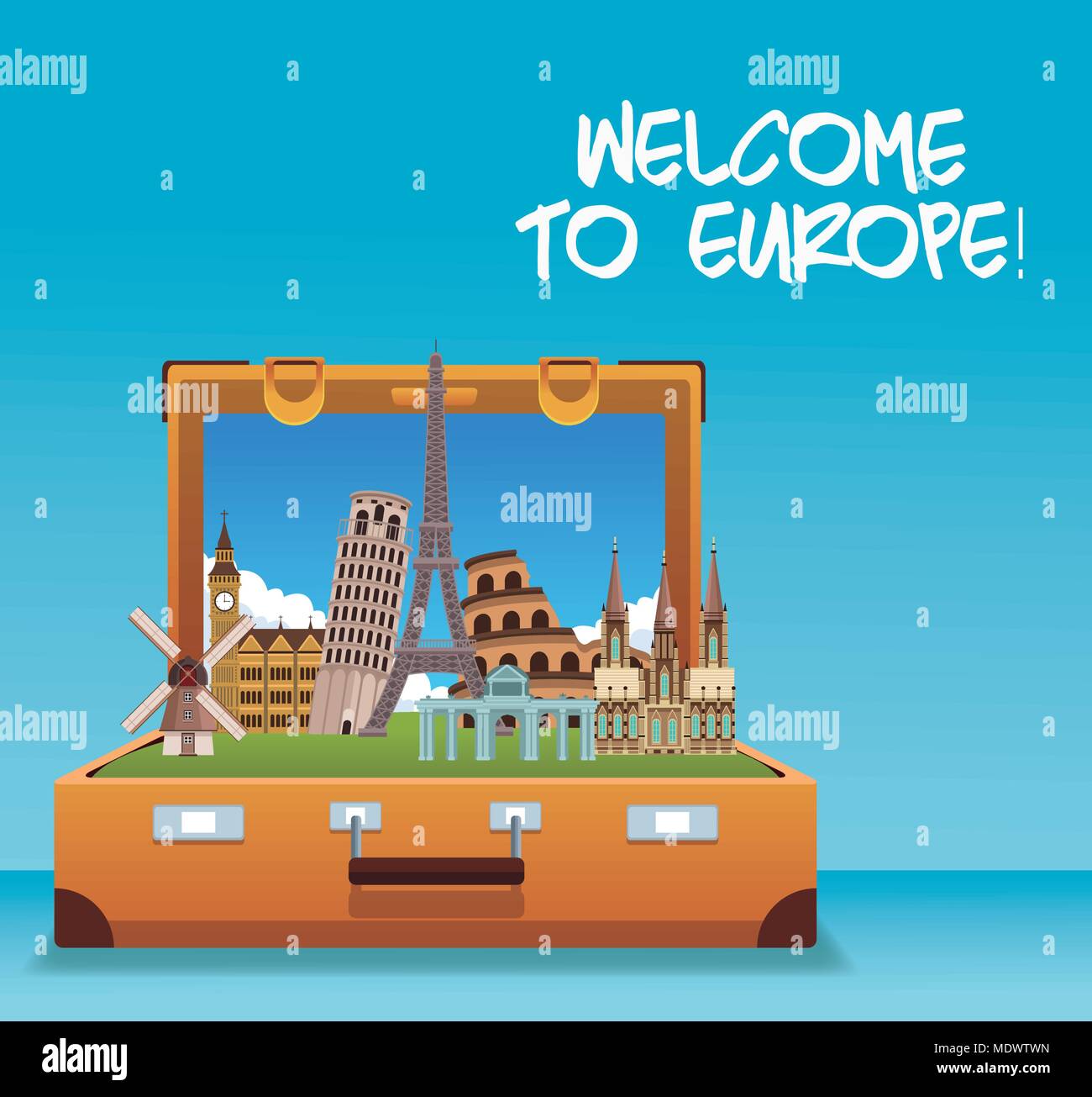 Welcome to europe Stock Vector Image & Art - Alamy