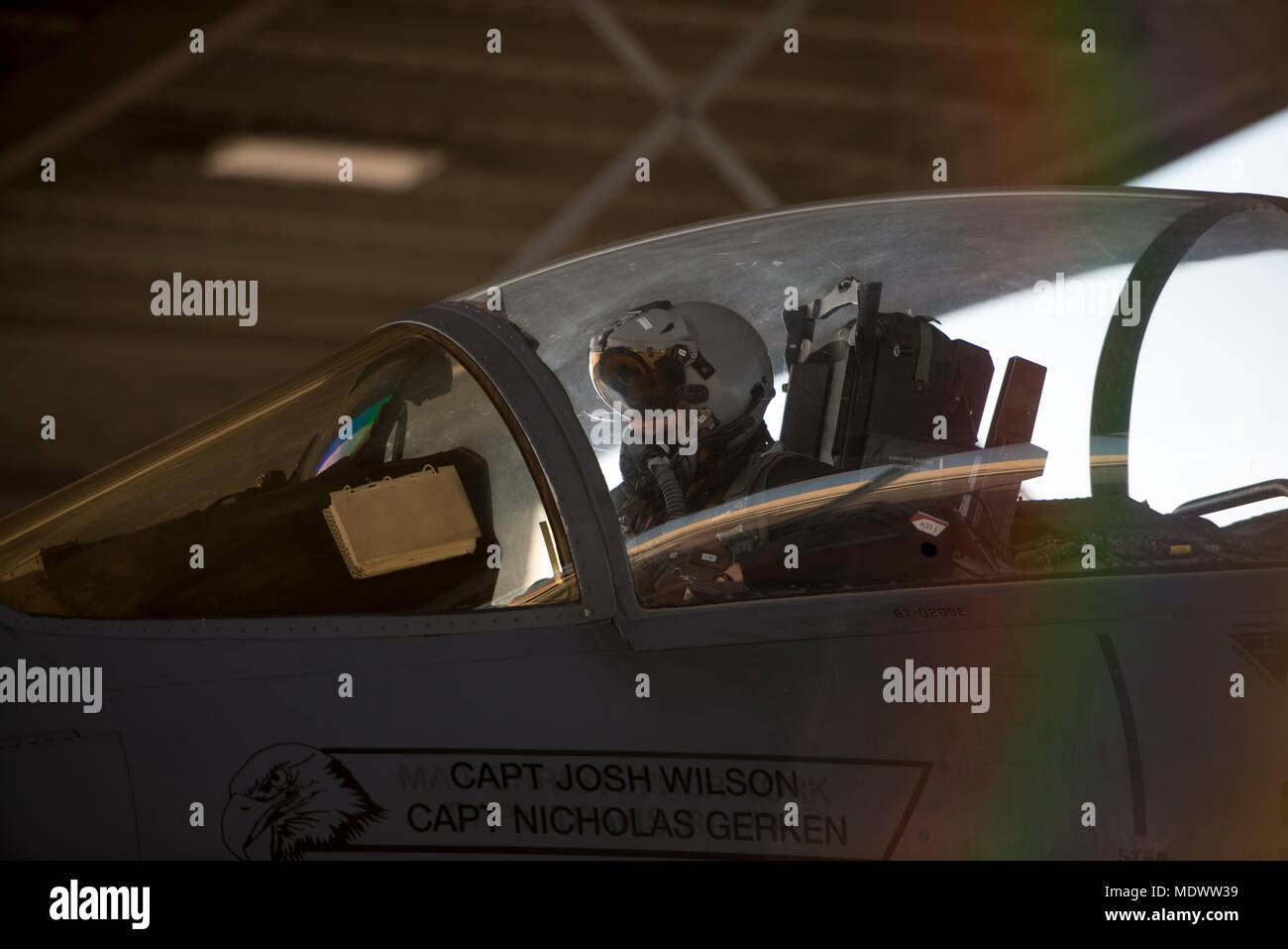 Capt. Joshua Wilson, 389th Fighter Squadron pilot, takes part in an F ...