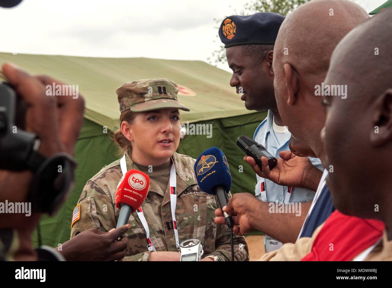Capt. Amanda Harder, the Ohio National Guard officer in charge and U.S ...