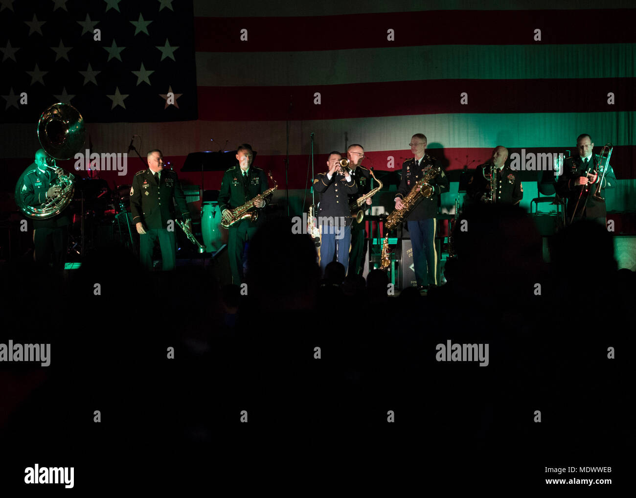 The 4th Infantry Division Band performs during the holiday concert and ...