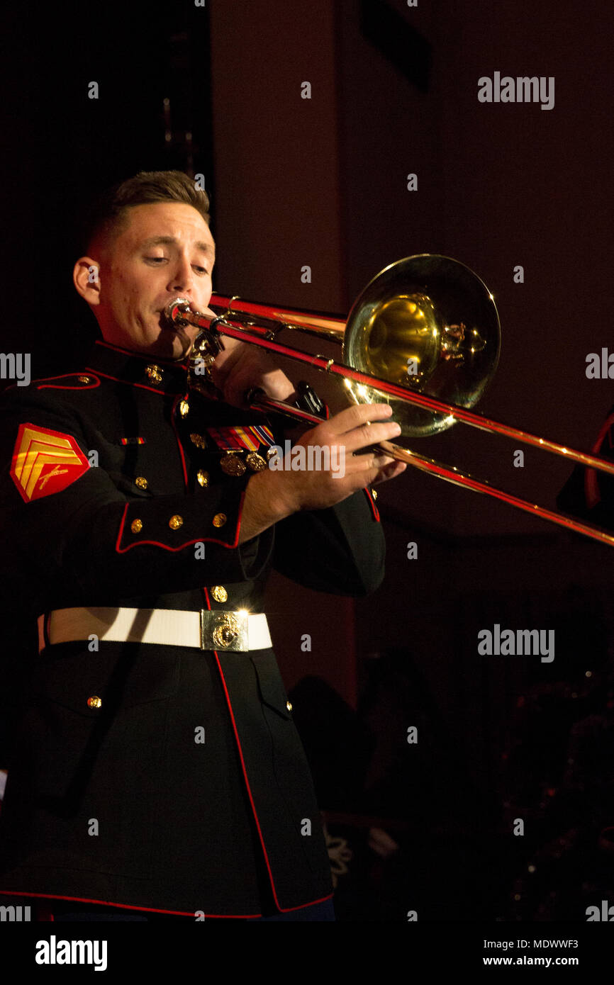 U.S. Marine Corps Sgt. Jesse Sylvester, a musician with the III Marine ...
