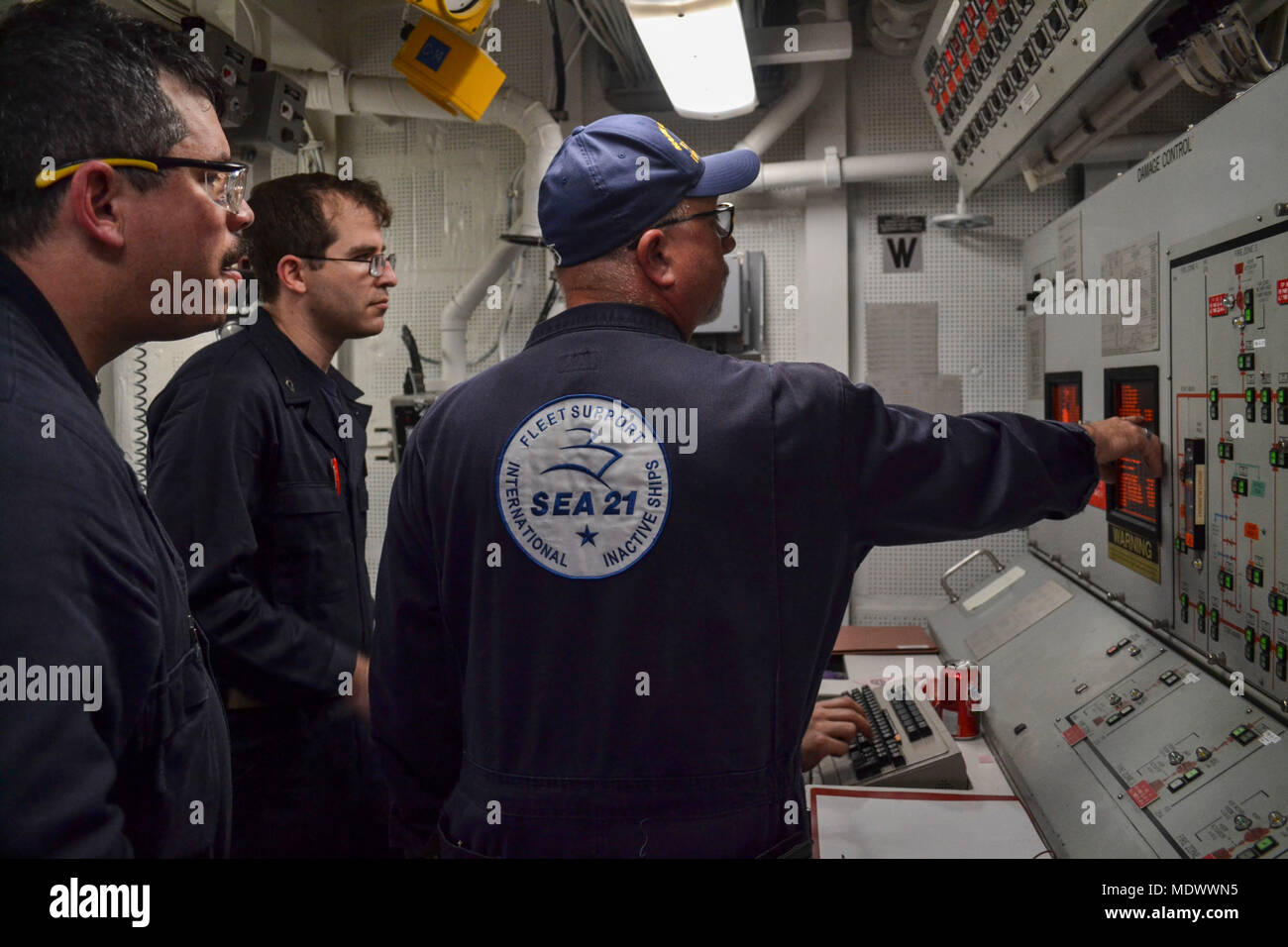 171205-N-IR859-329 ATLANTIC OCEAN (Dec. 5, 2017) Inspectors and Sailors ...
