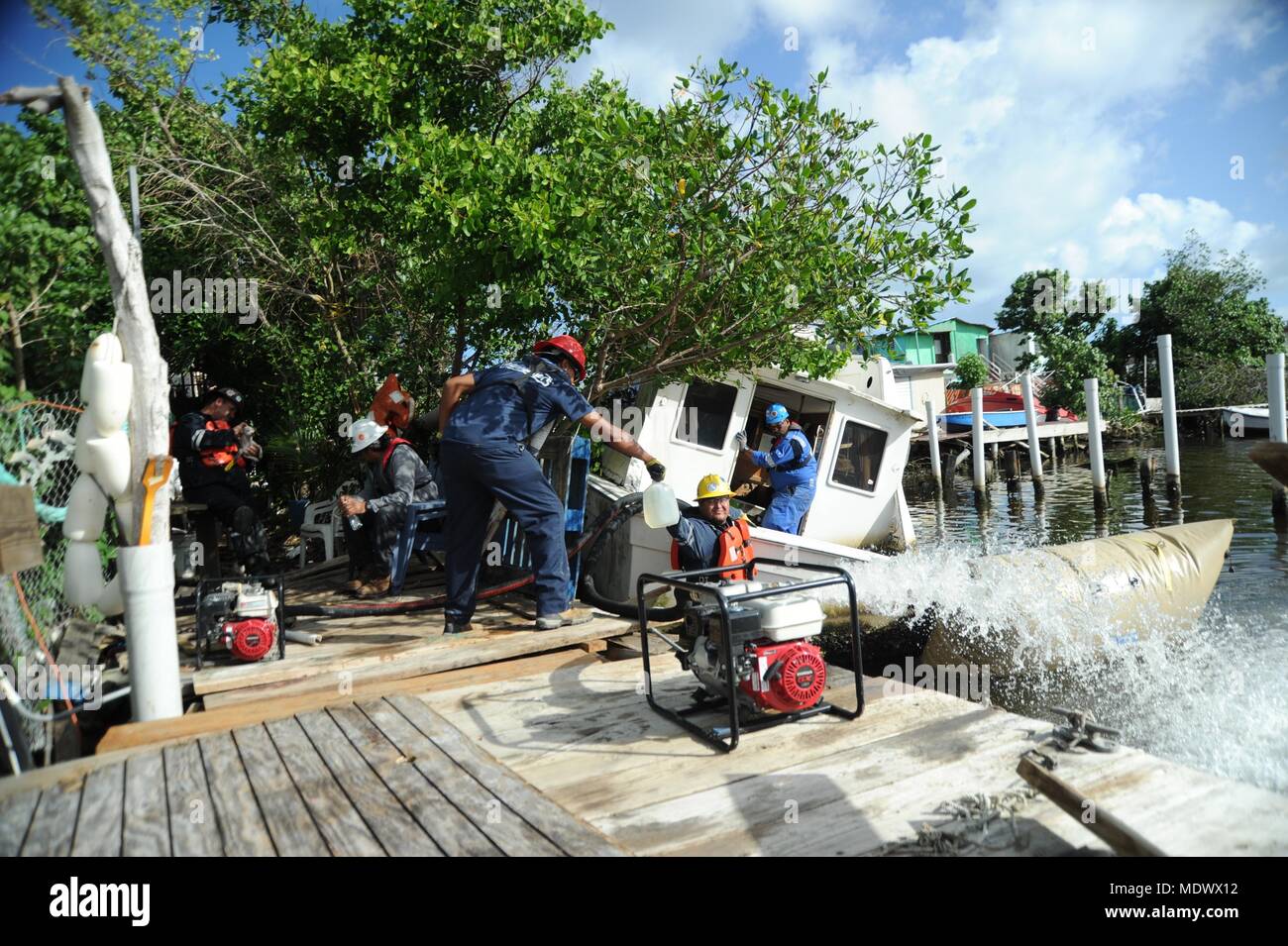 Local salvage teams work in support of the Hurricane Maria ESF-10 ...