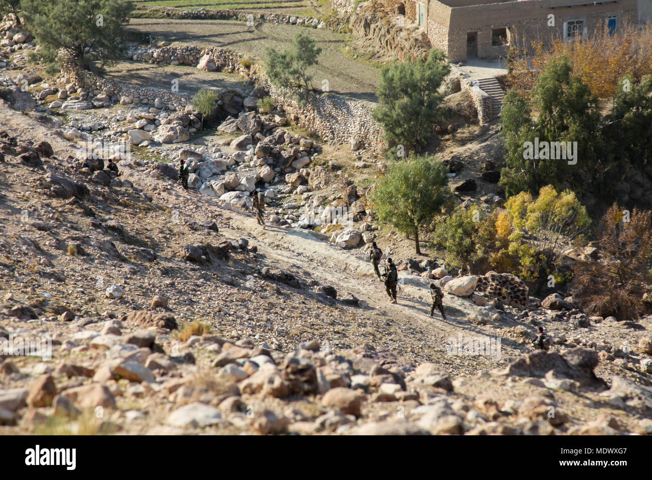 Afghan 8th Special Operations Kandak Commandos keep the local area ...