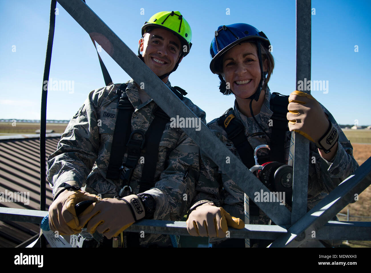 Senior Airman Grant Davis, left, 23d Operations Support Squadron (OSS ...