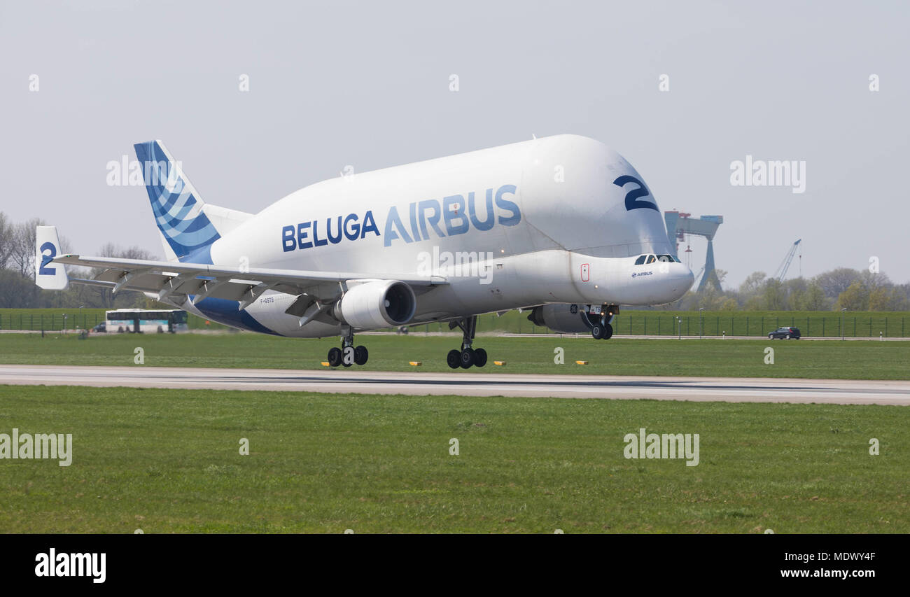 Hamburg, Germany - April 17, 2018: Airbus Beluga A300-600ST Number 2 ...