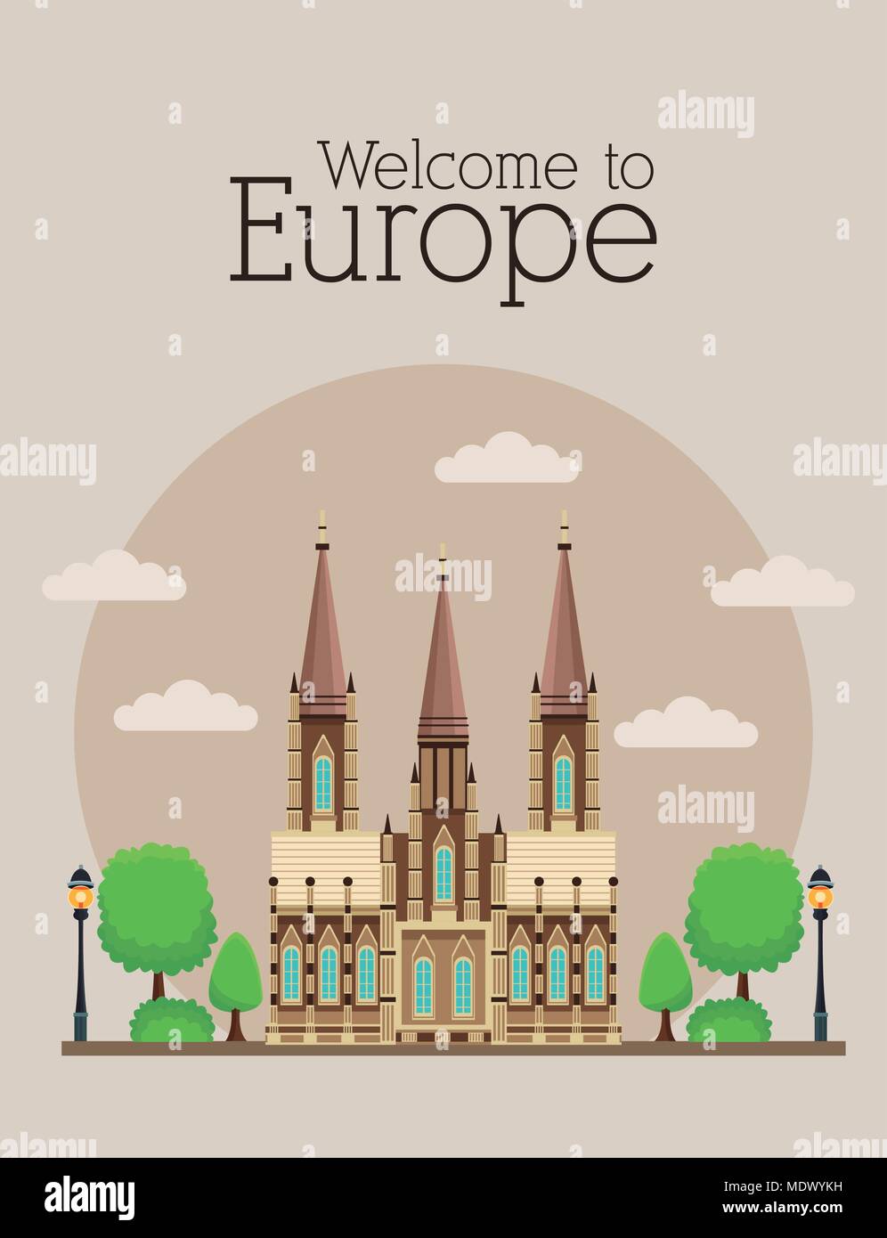 Welcome to europe Stock Vector Image & Art - Alamy