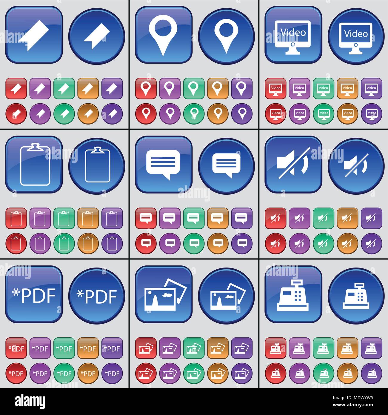 Marker, Checkpoint, Monitor, Survey, Chat bubble, Mute, PDF, Picture ...