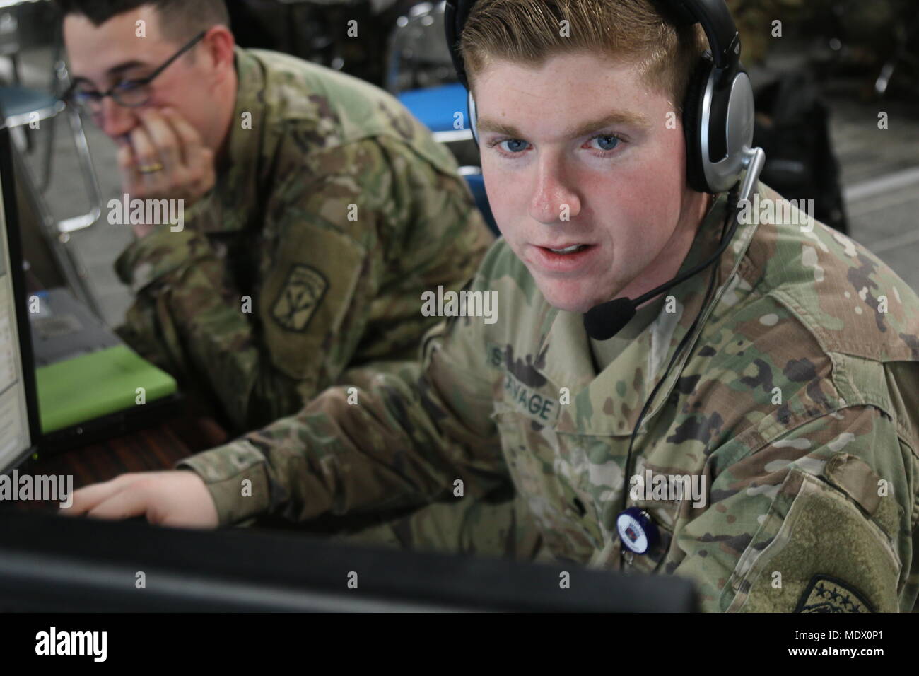 Pfc. Anthony Sterlavage compares intelligence data during Yama Sakura ...