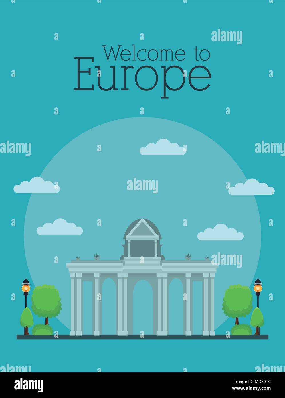 Welcome to europe Stock Vector Image & Art - Alamy