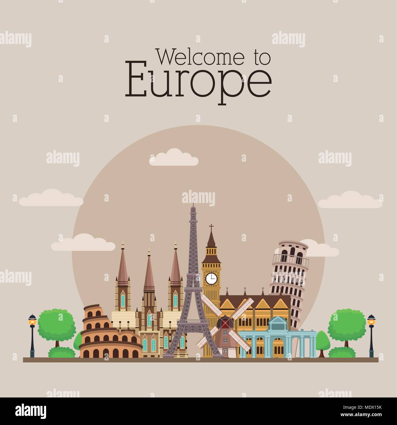 Welcome to europe Stock Vector Image & Art - Alamy