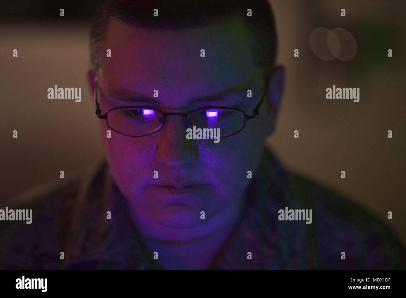 Tech. Sgt. Anthony Thomas, a space operator with the 12th Space Warning ...