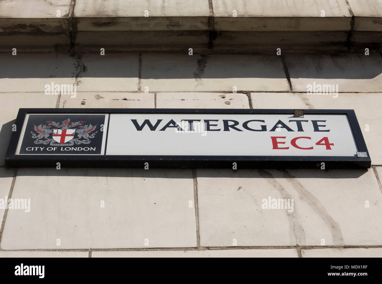 city of london street name sign for watergate Stock Photo - Alamy