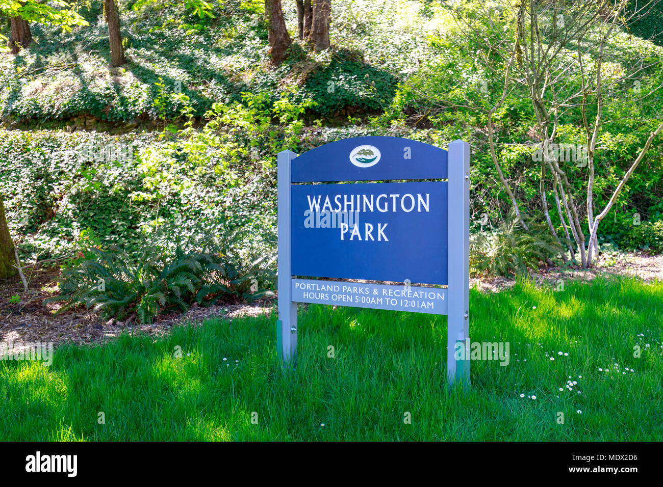 Portland, Oregon, USA - April 19, 2018: Signboard of The Pittock ...