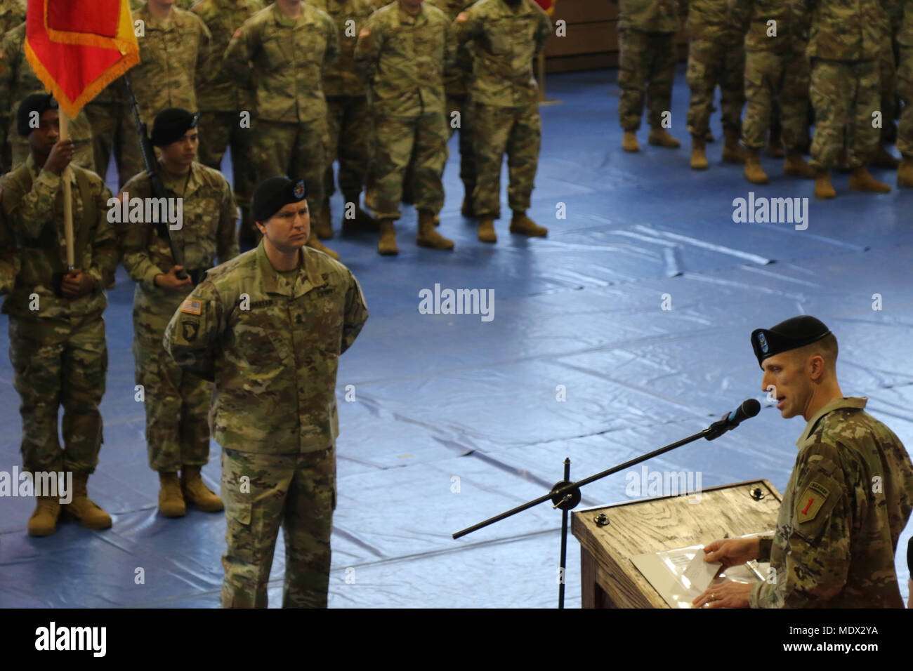 Col. Rory Crooks, 1st Infantry Division Artillery commander, gives a ...