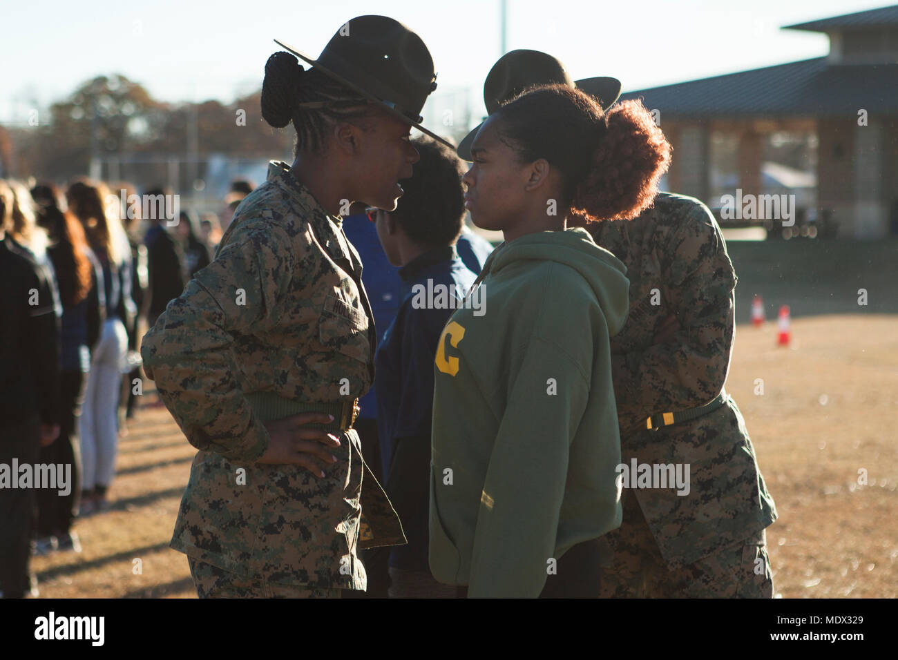 Sgt. Courtney Holliday and SSgt. Kashina Glover, both drill instructors ...