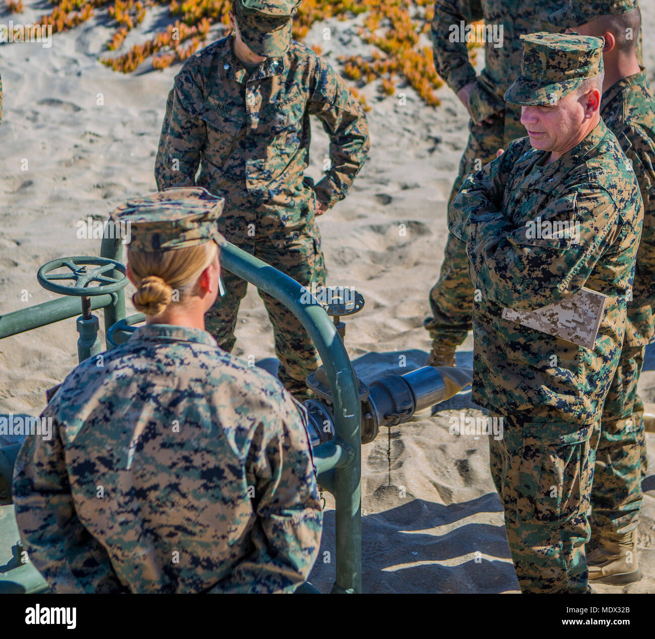 U.S. Marine Lance Cpl. Jessica Hammond, an engineer with Bulk Fuel ...