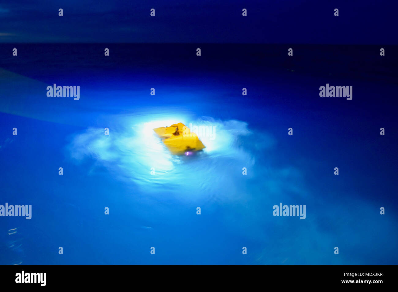 The R/V Atlantis, a U.S. Navy owned research vessel, deploys the cable ...