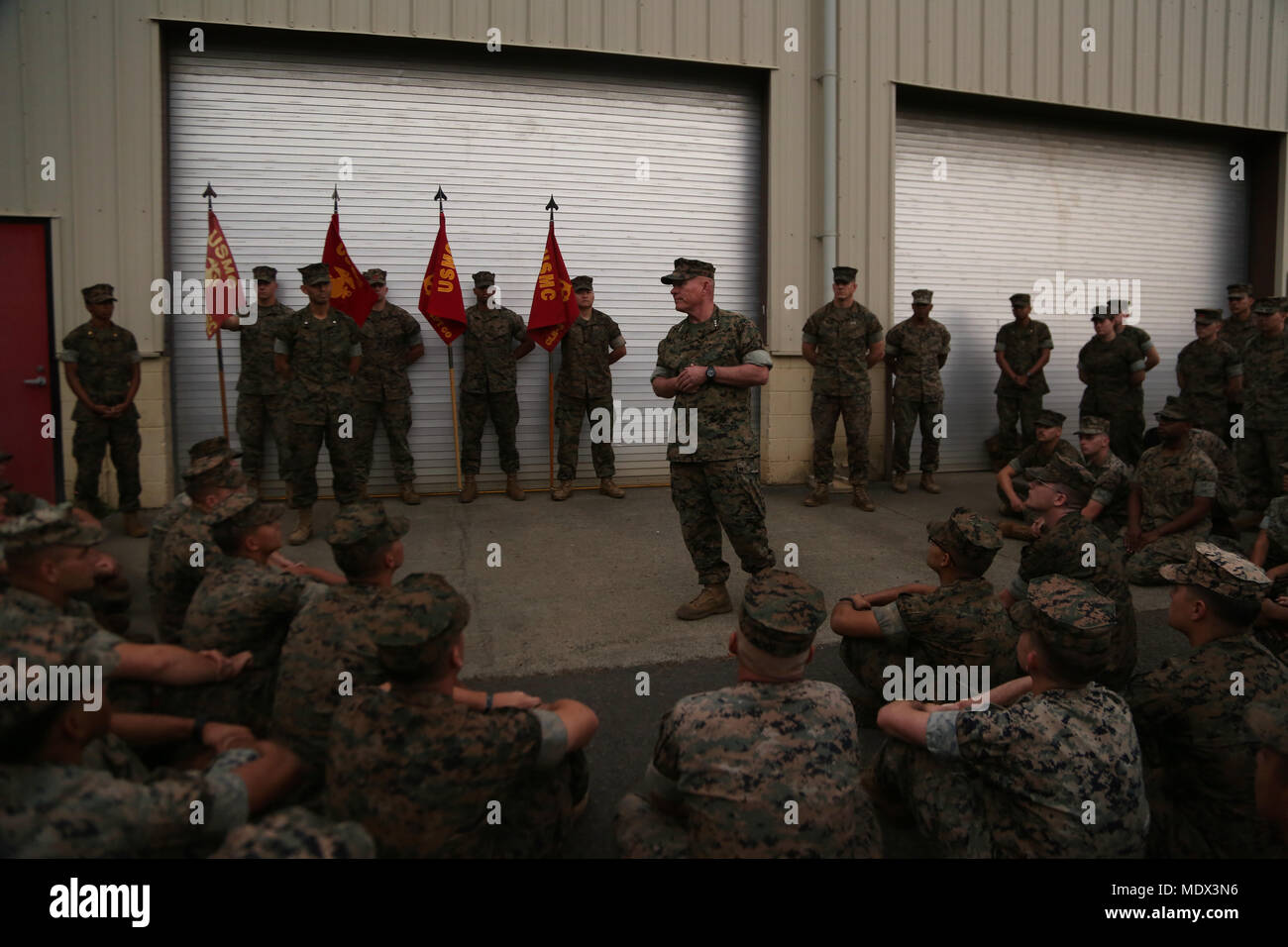 Lt. Gen. Lawrence D. Nicholson visits and speaks with the Marines of ...