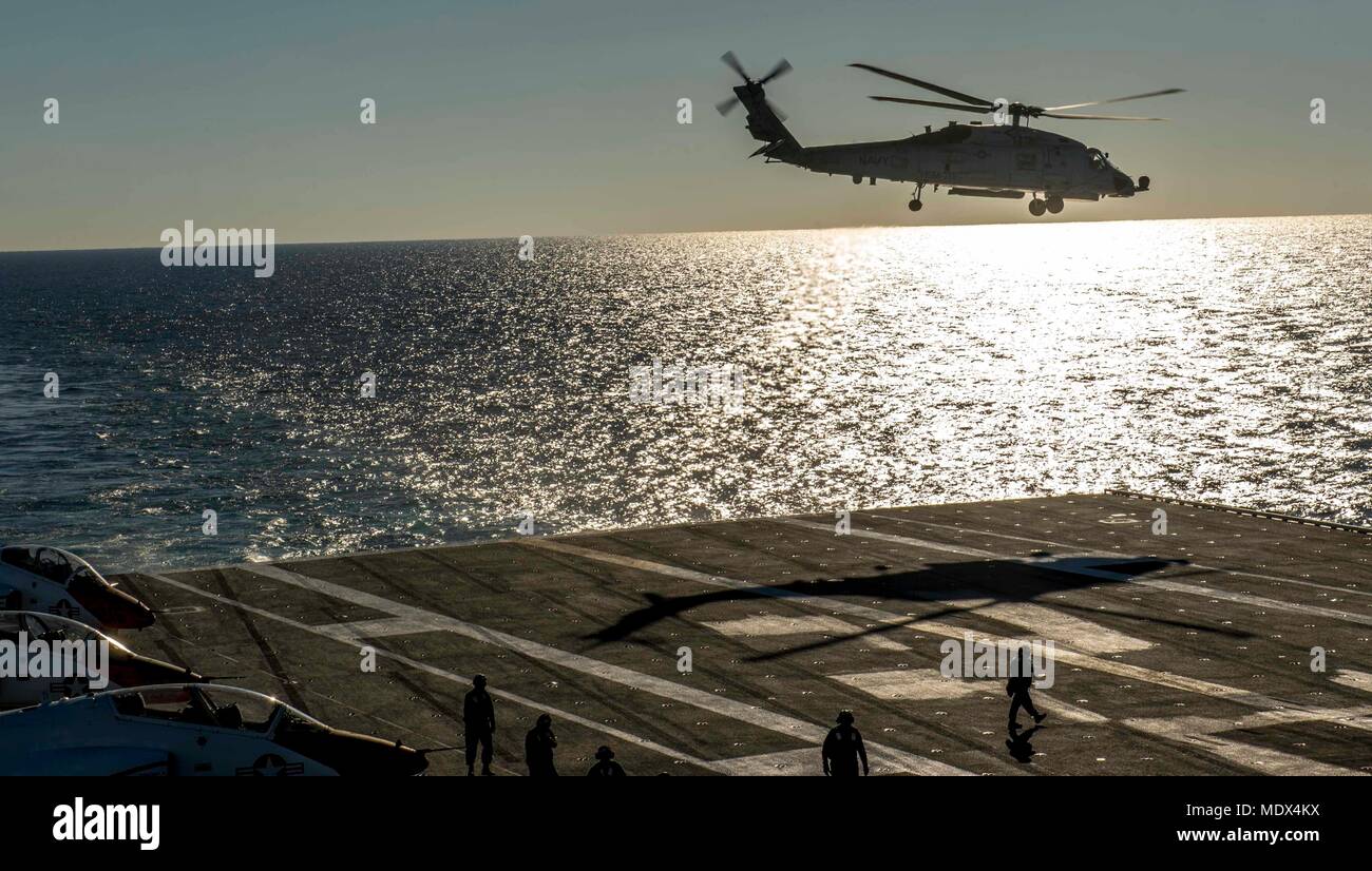 171213-N-NG136-111 ATLANTIC OCEAN (Dec. 13, 2017) A MH-60R Sea Hawk of ...