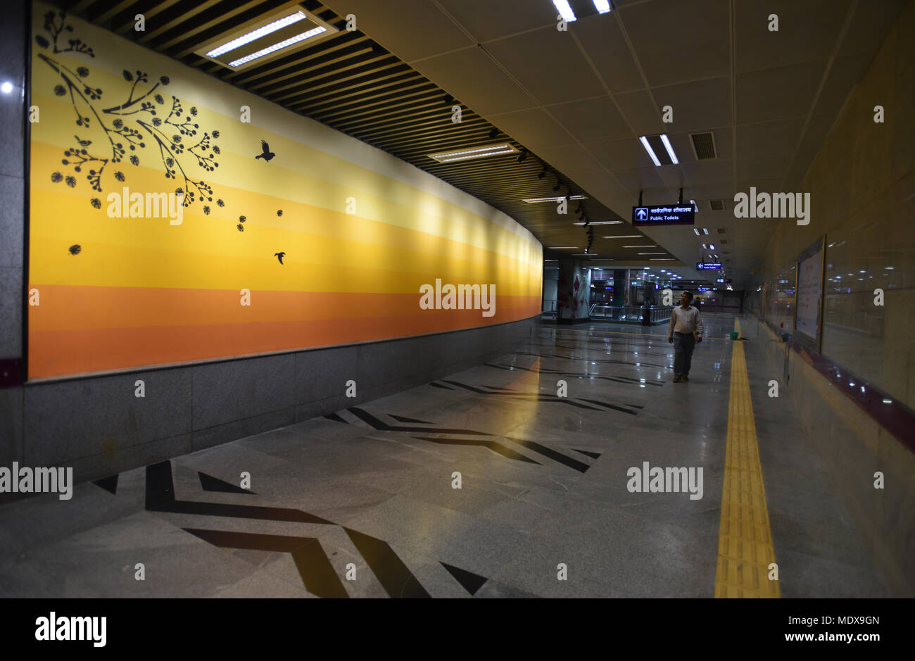 New Delhi, India. 20th April, 2018. An artwork can be seen at the Palam ...