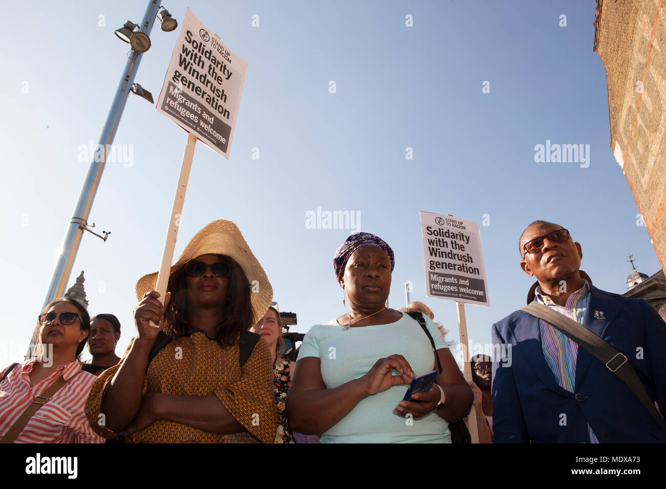 A peaceful demonstration in Windrush Square, Brixton, outside the Black ...