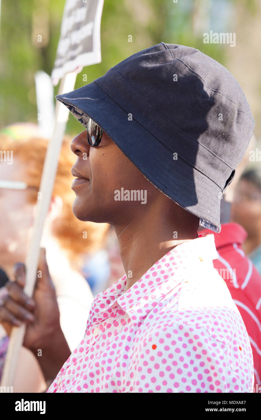 A peaceful demonstration in Windrush Square, Brixton, outside the Black ...