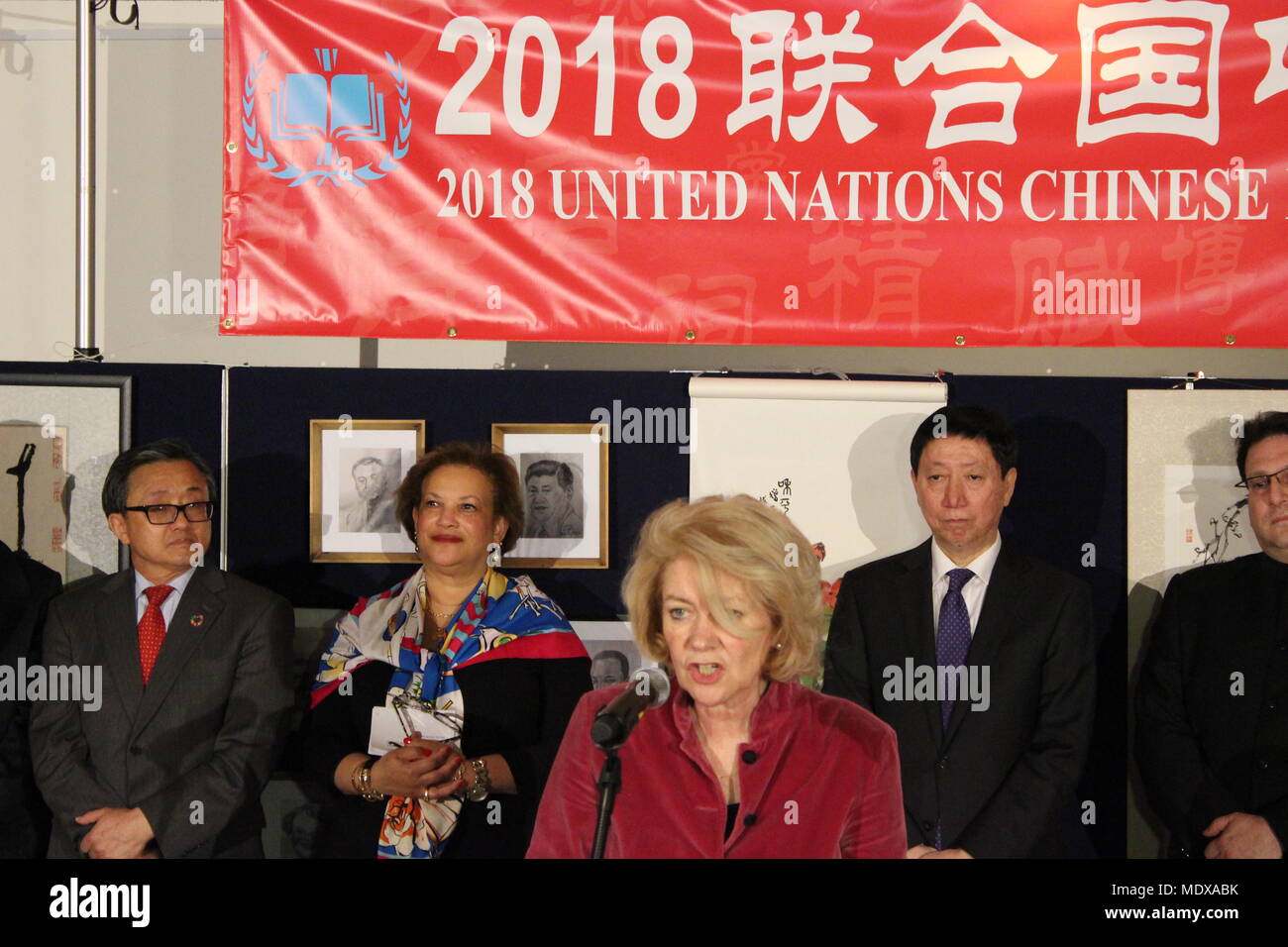 UN, New York, USA. 20th April, 2018. UN Global Communicator Alison ...