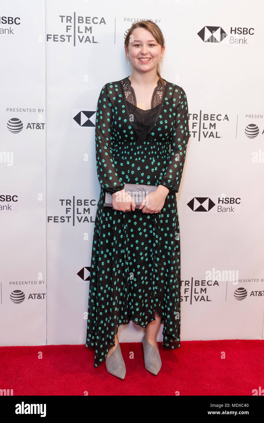New York, USA. 20th April, 2018. Liv Hill attends premiere of Jellyfish ...