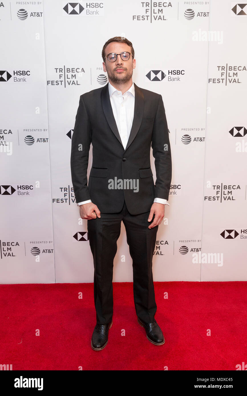 New York, USA. 20th April, 2018. Tomos Eames attends premiere of ...