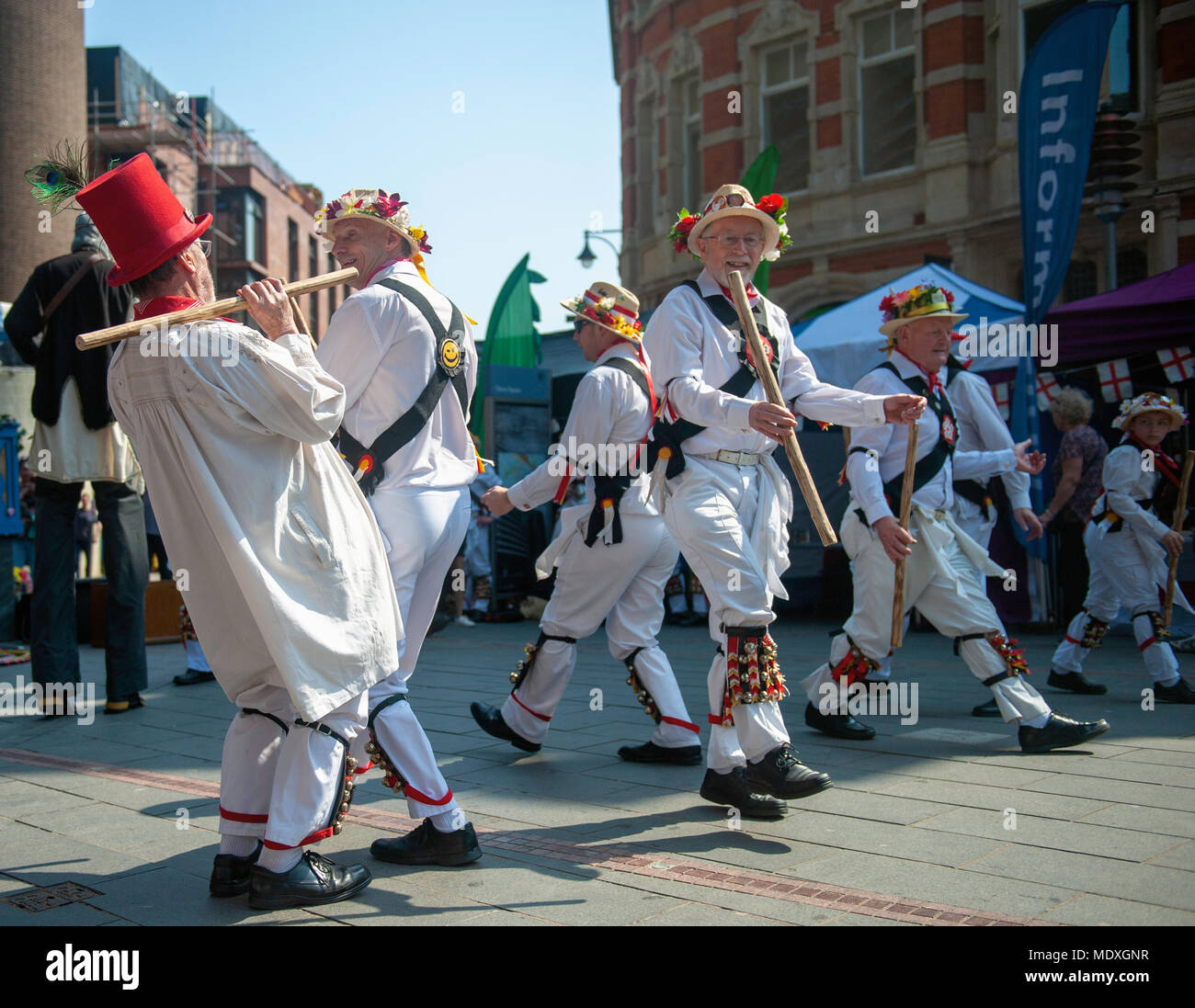 Morris dancing and festivities at the St. George's Day celebrations in ...