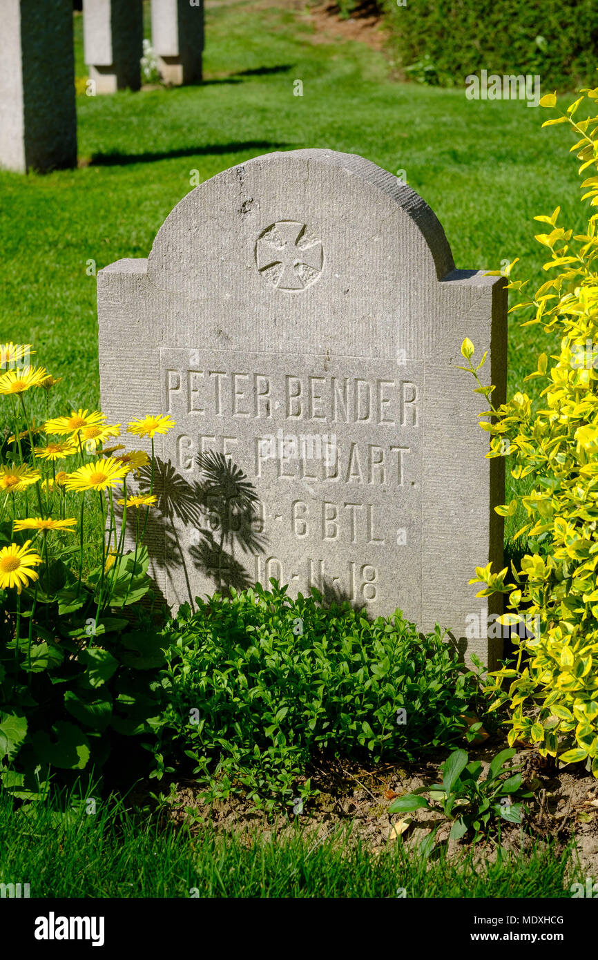 20.04.2018, Mons, Brussels: Grave of of Peter Bender who could be the ...